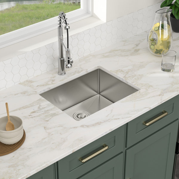 Logmey 23 Inch Single Bowl Laundry Utility Sink 12 Inch Deep Undermount ...
