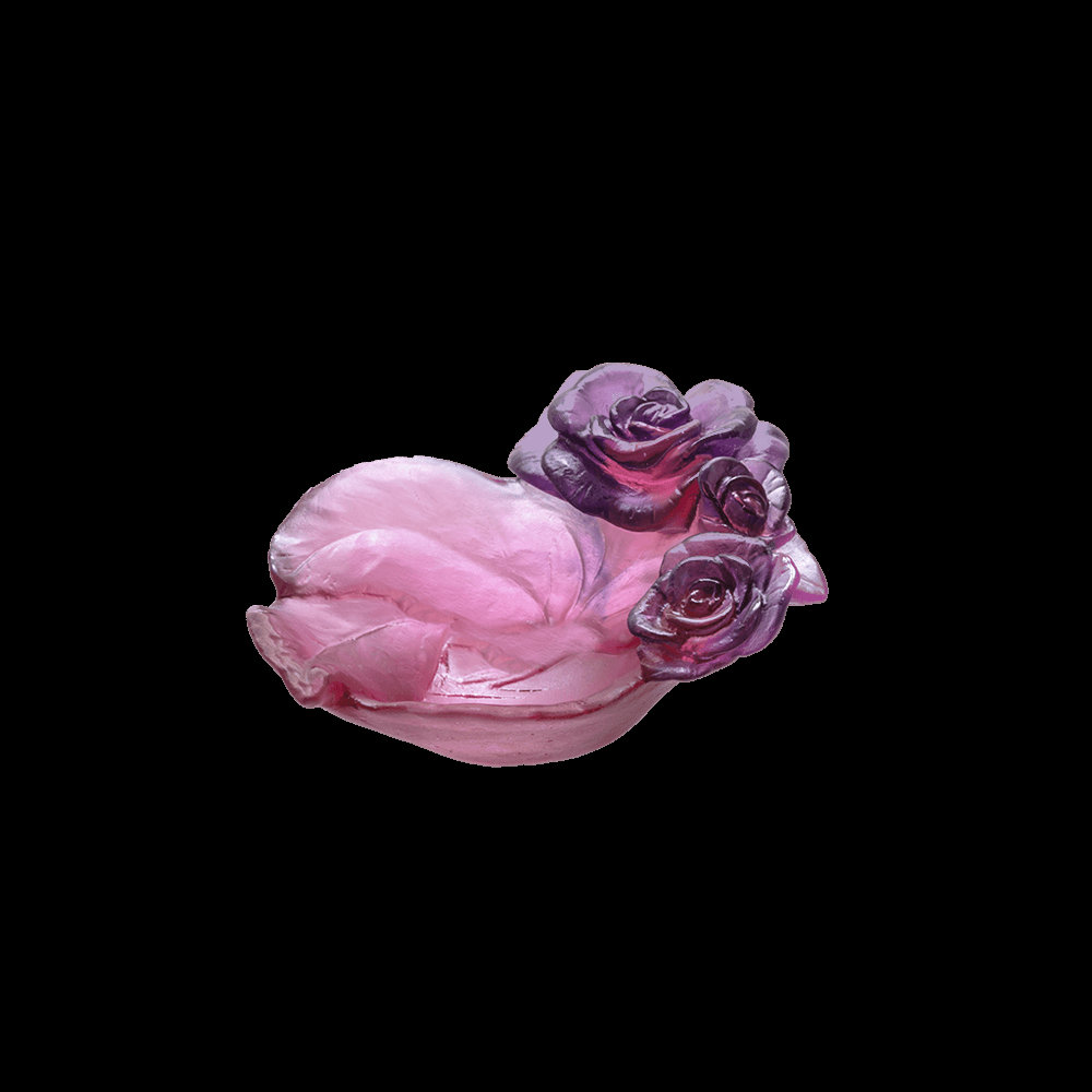Daum Rose Passion Crystal Abstract Decorative Bowl | Perigold