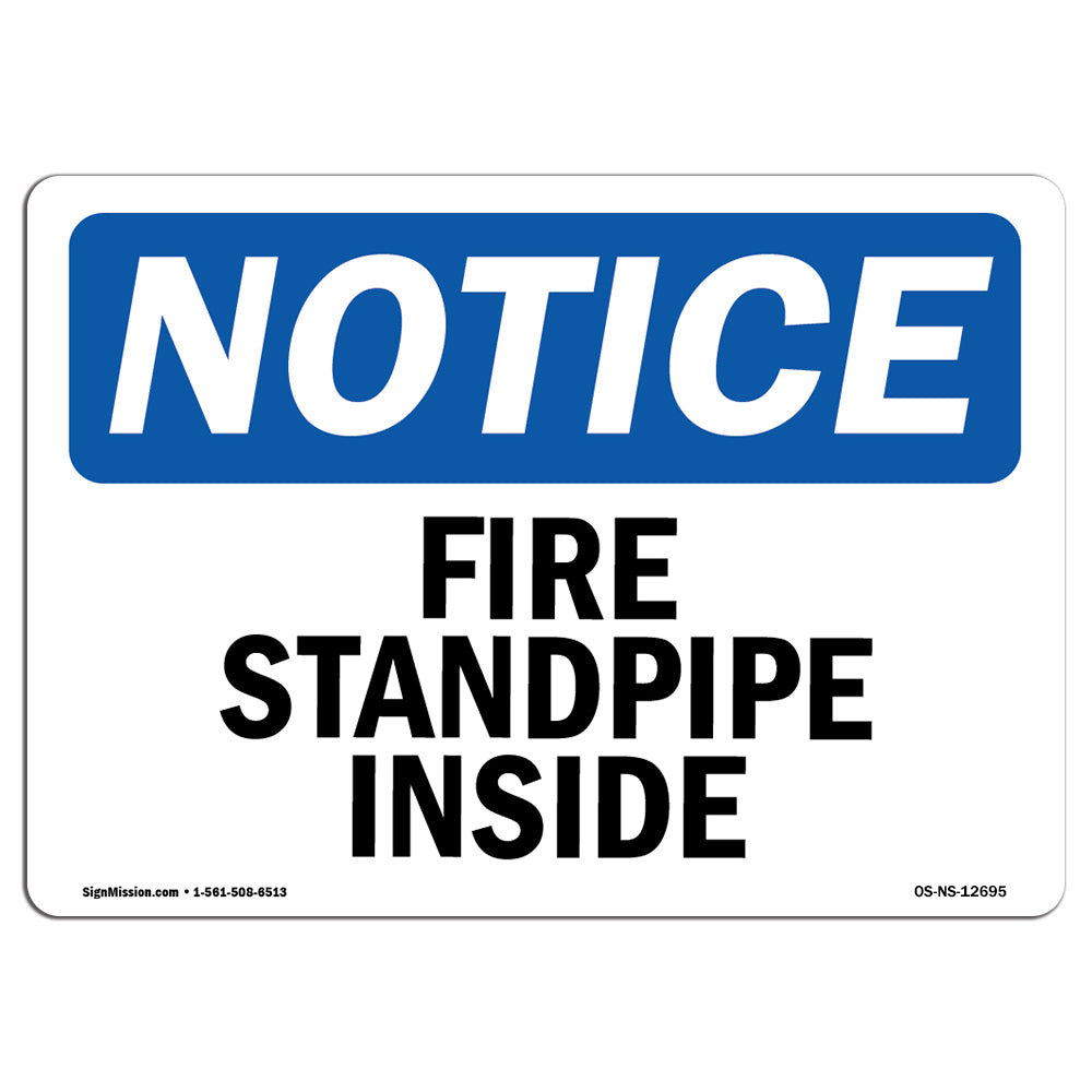 SignMission Fire Standpipe Inside Aluminum Sign 18 x 24 - Wayfair Canada