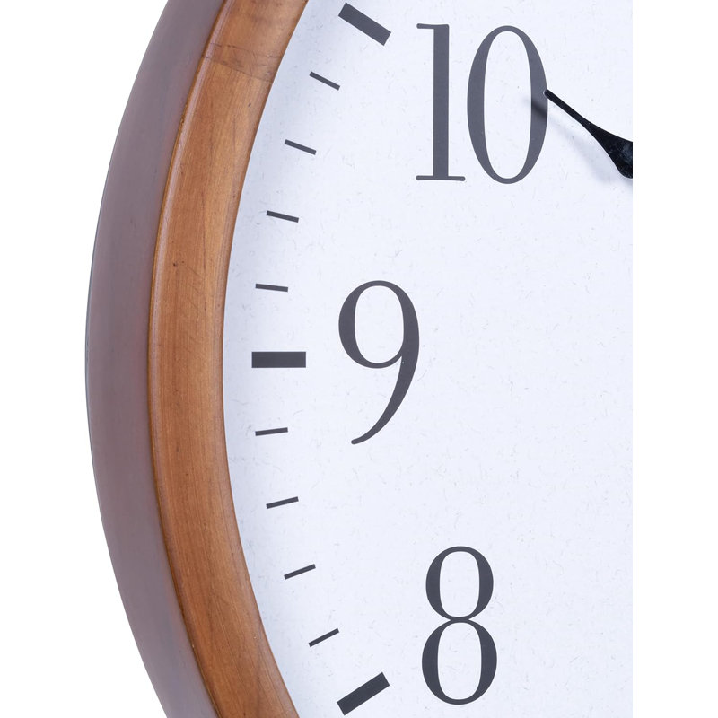Red Barrel Studio® 12.8" Atomic Walnut Analog Wall Clock | Wayfair