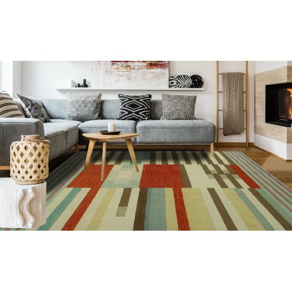 Dakota Fields Drago Flatweave Wool Rug | Wayfair