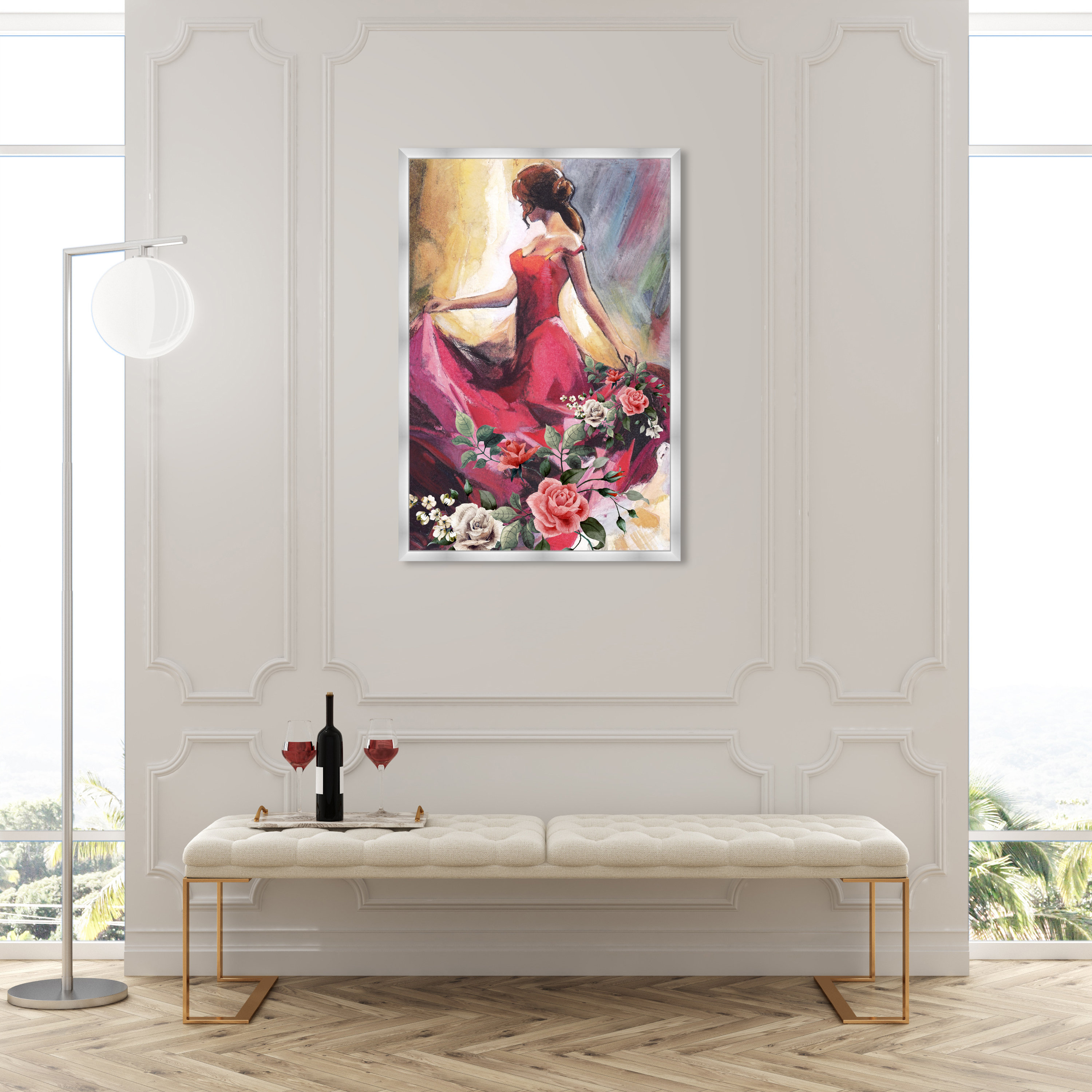 Oliver Gal "Dancing With You", Flower Dancer Dress Traditional White ...