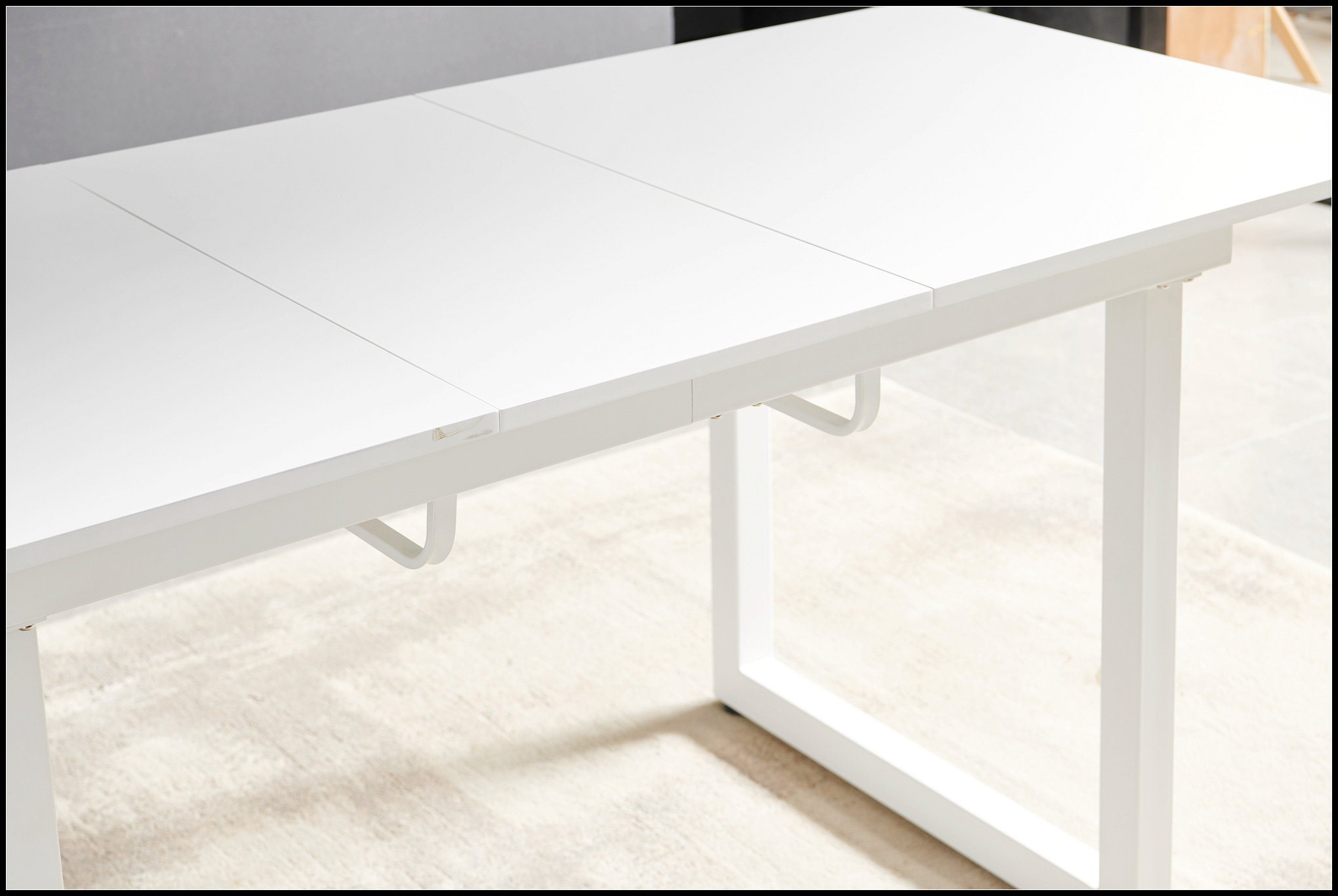 Latitude Run® Square Extendable Dining Table with metal leg,Modern ...