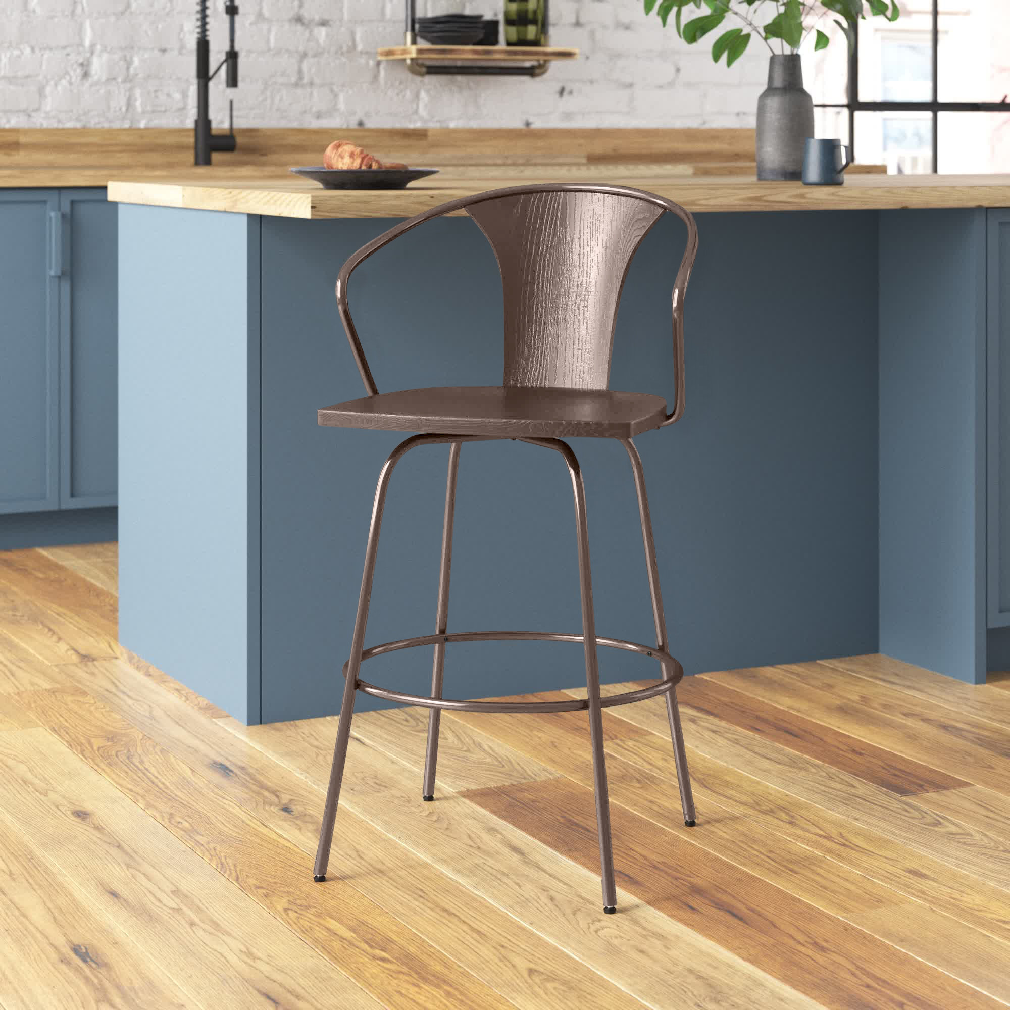Steelside™ Cardella Swivel Counter & Bar Stool & Reviews | Wayfair