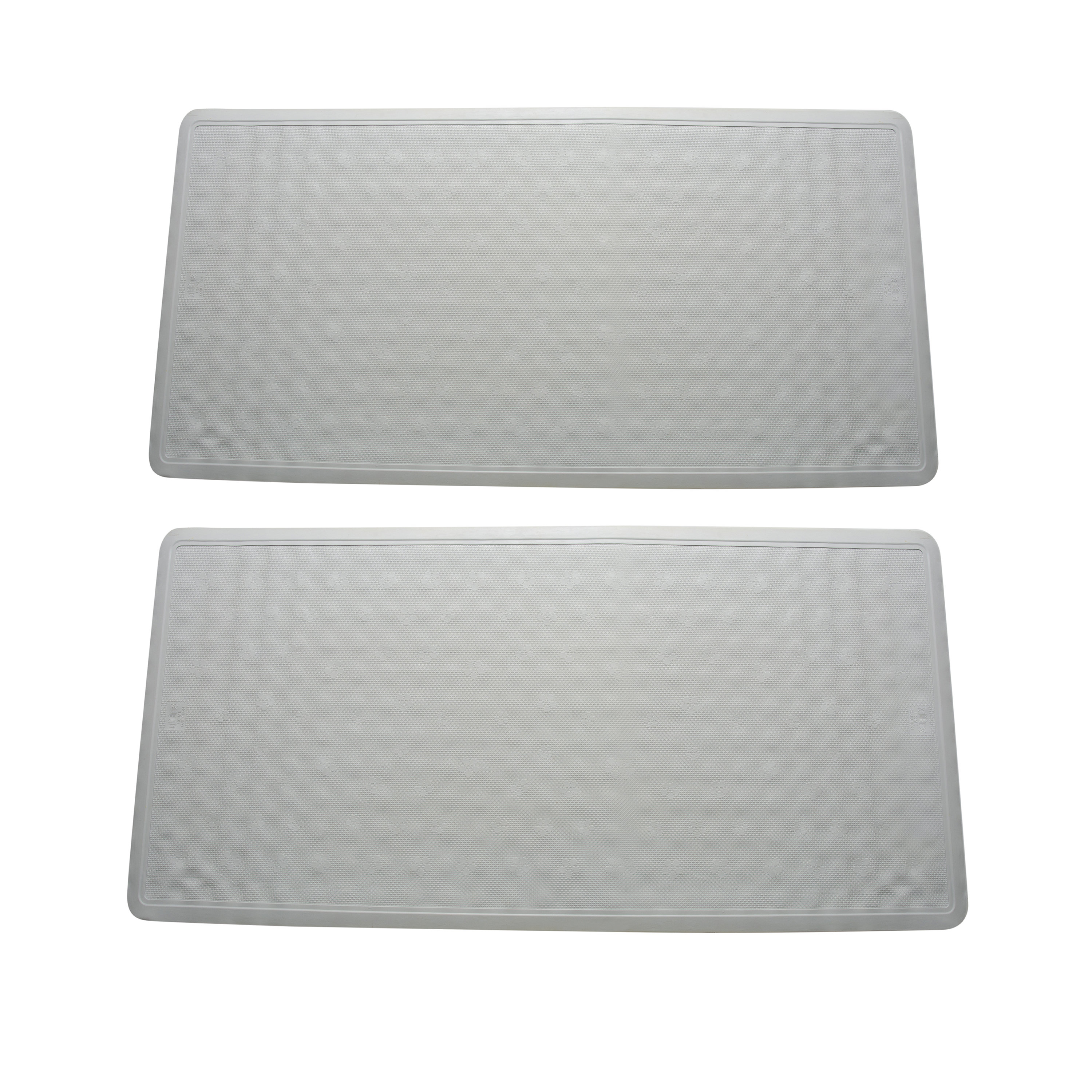 Bath Bliss 2 Pack Anti-Slip Jumbo Bath Mat in White | Wayfair