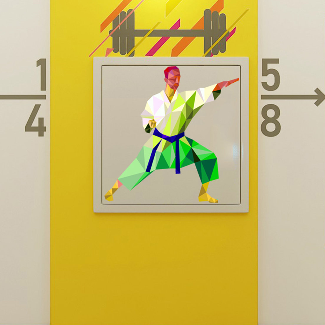 Latitude Run® Polygonal Sport Karate Wall Decal - Wayfair Canada