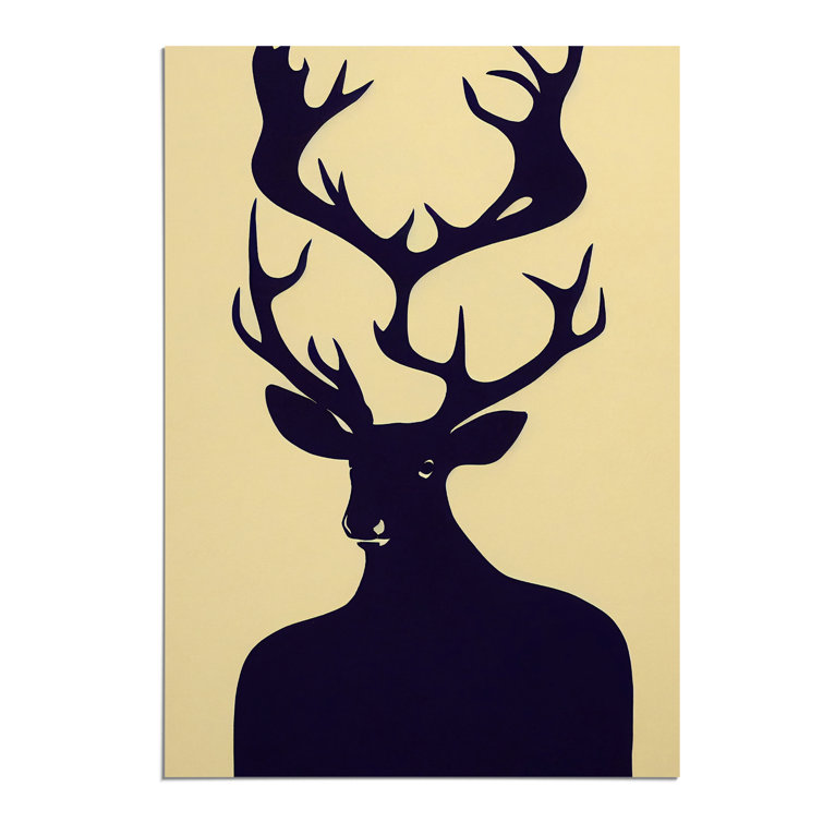Happy Larry Abstract Stag Art No.1 | Wayfair.co.uk