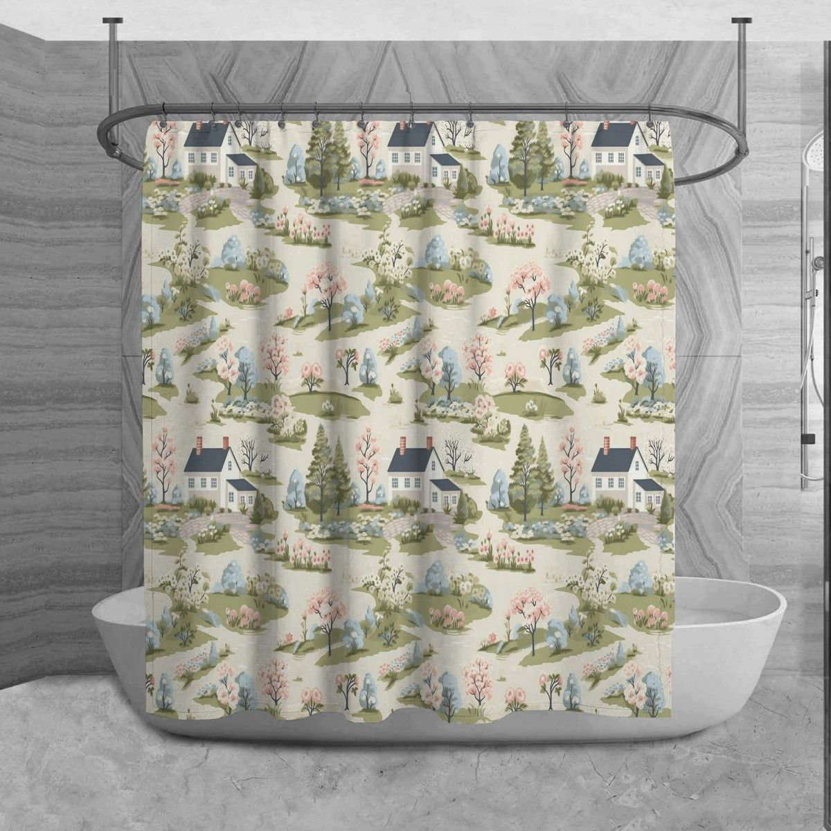 East Urban Home Pamlea Floral Shower Curtain | Wayfair