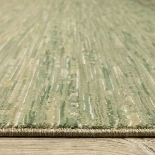 17 Stories Brandenn Beige/Green Rug | Wayfair
