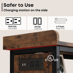 17 Stories Console Table with Power Outlets & Reviews | Wayfair