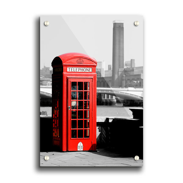 East Urban Home London Red Telephone Box - No Frame Photograph on ...
