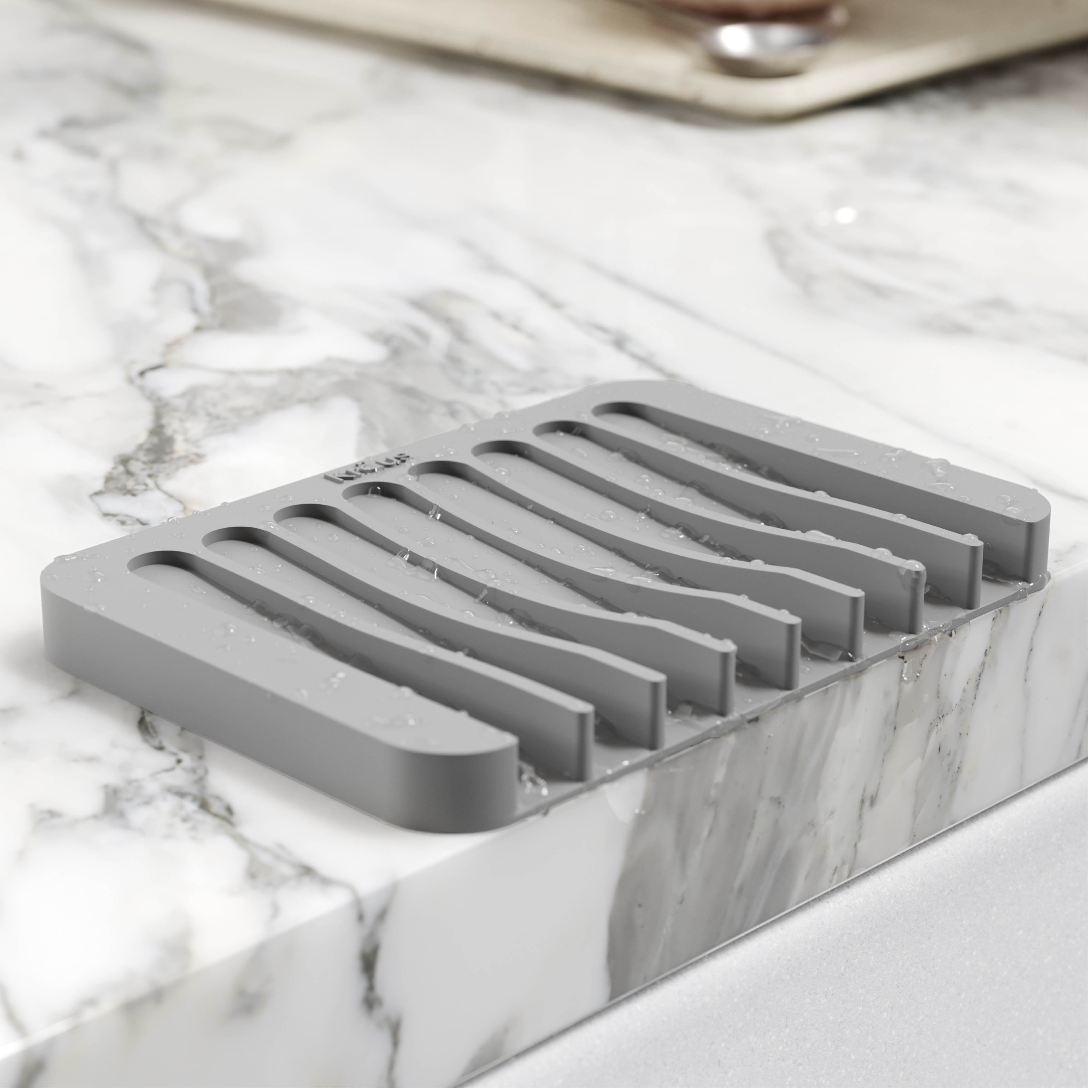 KRAUS Self-Draining Silicone Soap Dish / Sponge Holder for Bathroom or ...