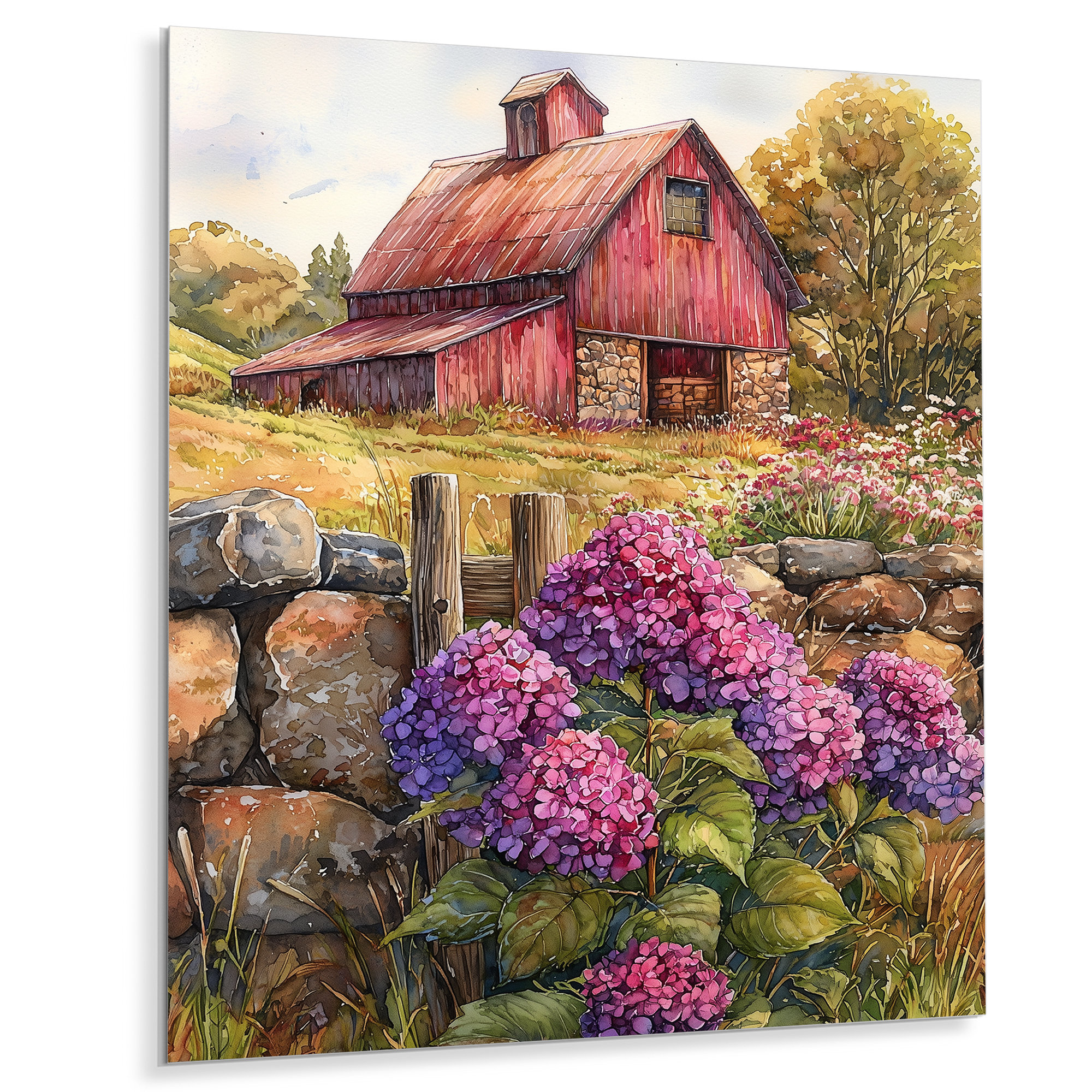 August Grove® Hydrangeas In The Lavender Color Barn III - Hydrangea ...