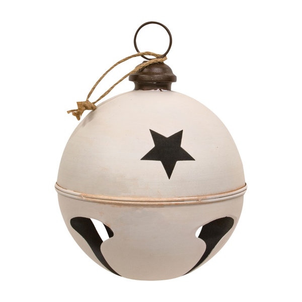 The Holiday Aisle® Distressed Cream Metal Jingle Bell & Reviews | Wayfair