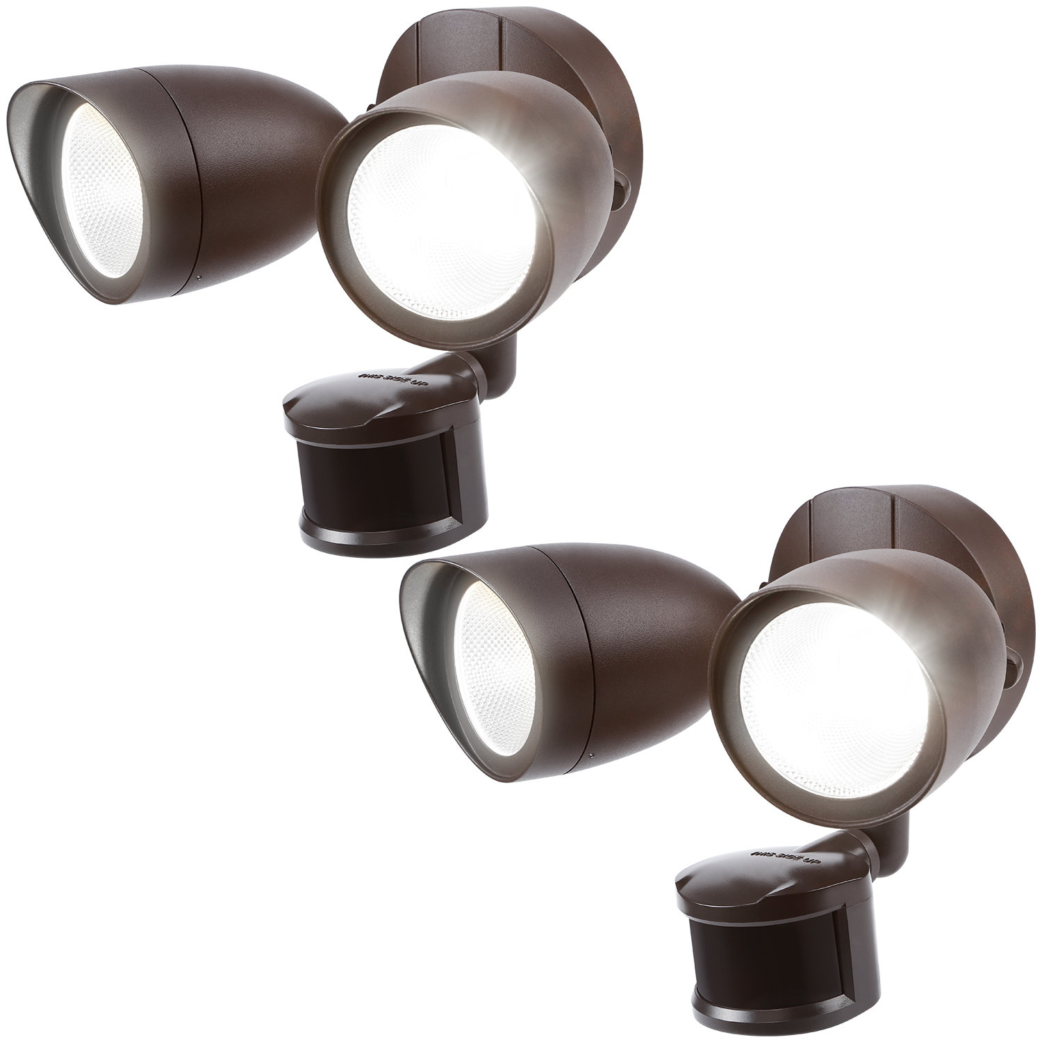 LEDVANS Dual Head 20-Watt LED Dusk to Dawn Outdoor Security Flood Light ...