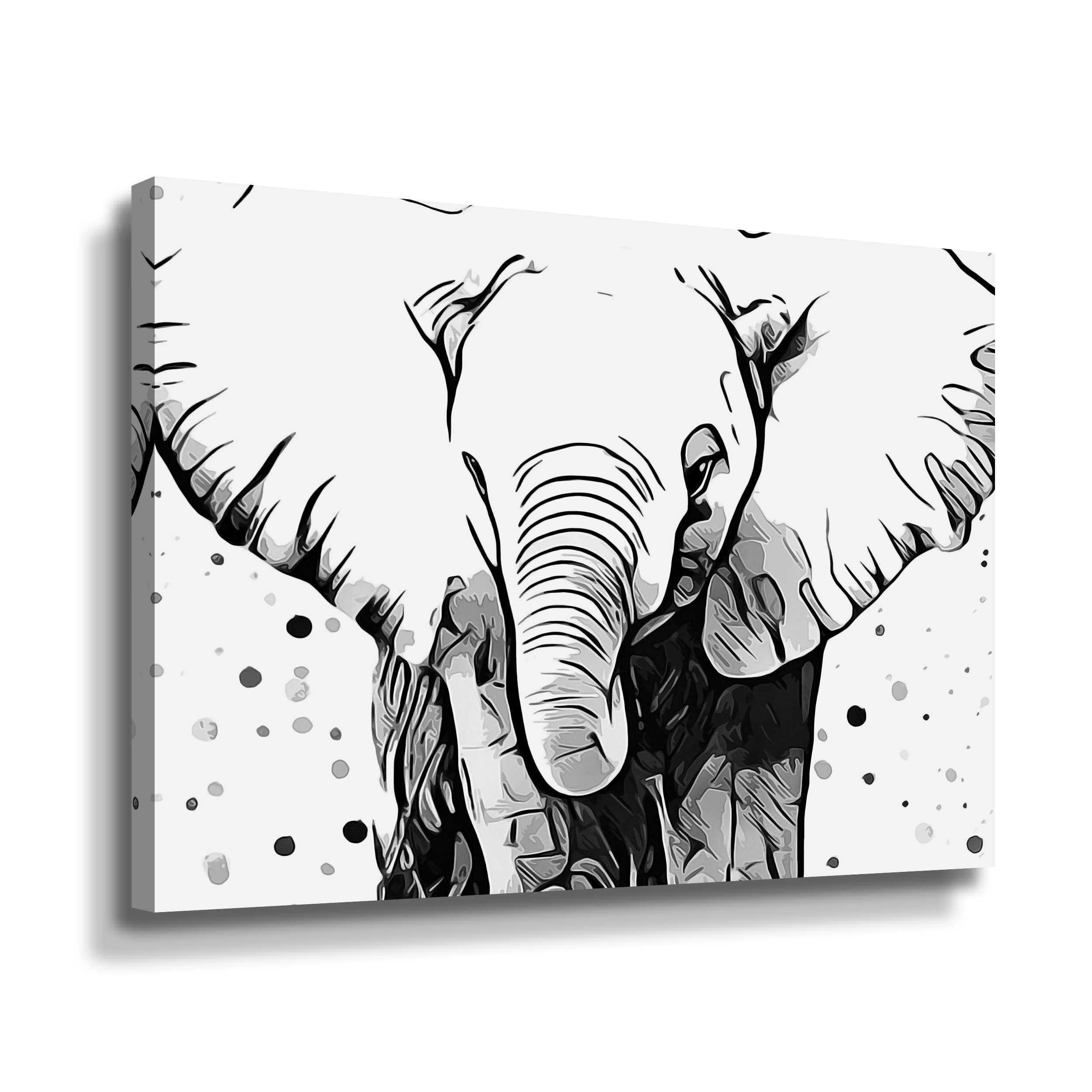 Dakota Fields Motely Elephant Freckles II Gallery Wrapped Canvas ...