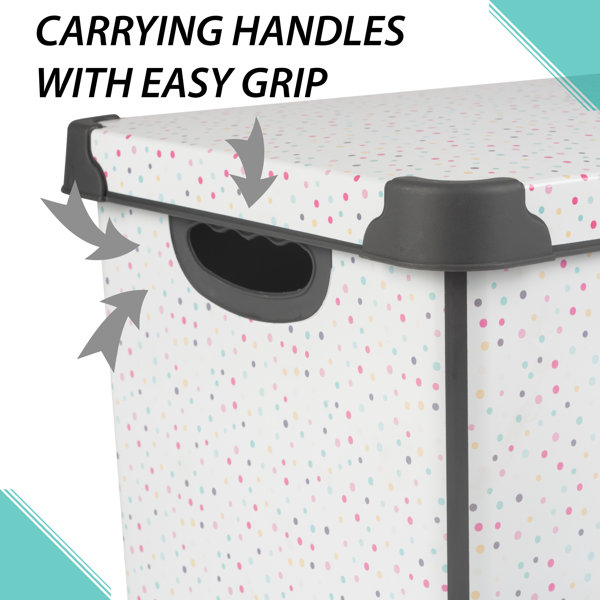 Latitude Run® Dot Print Design Plastic Box | Wayfair