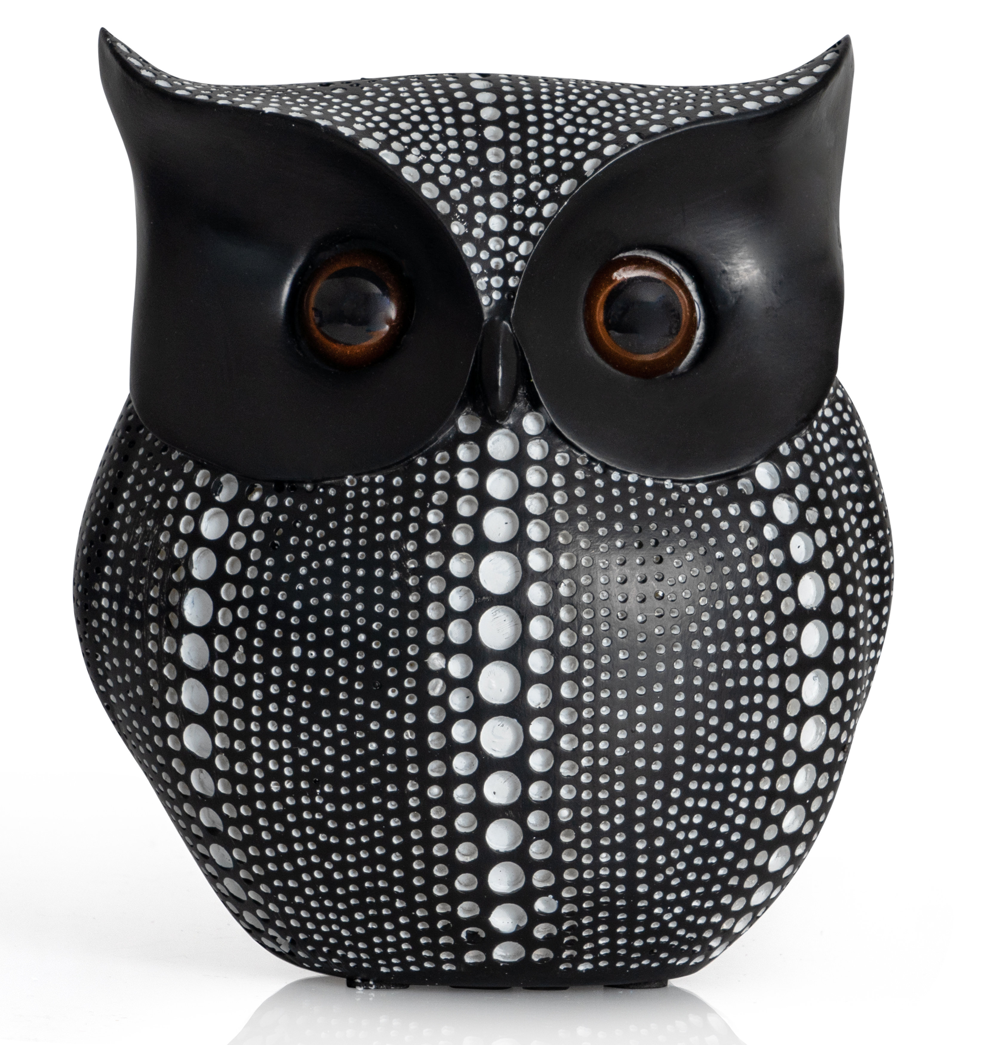 The Holiday Aisle® Black Owl Statue Figurine - Animal Sculpture Home ...