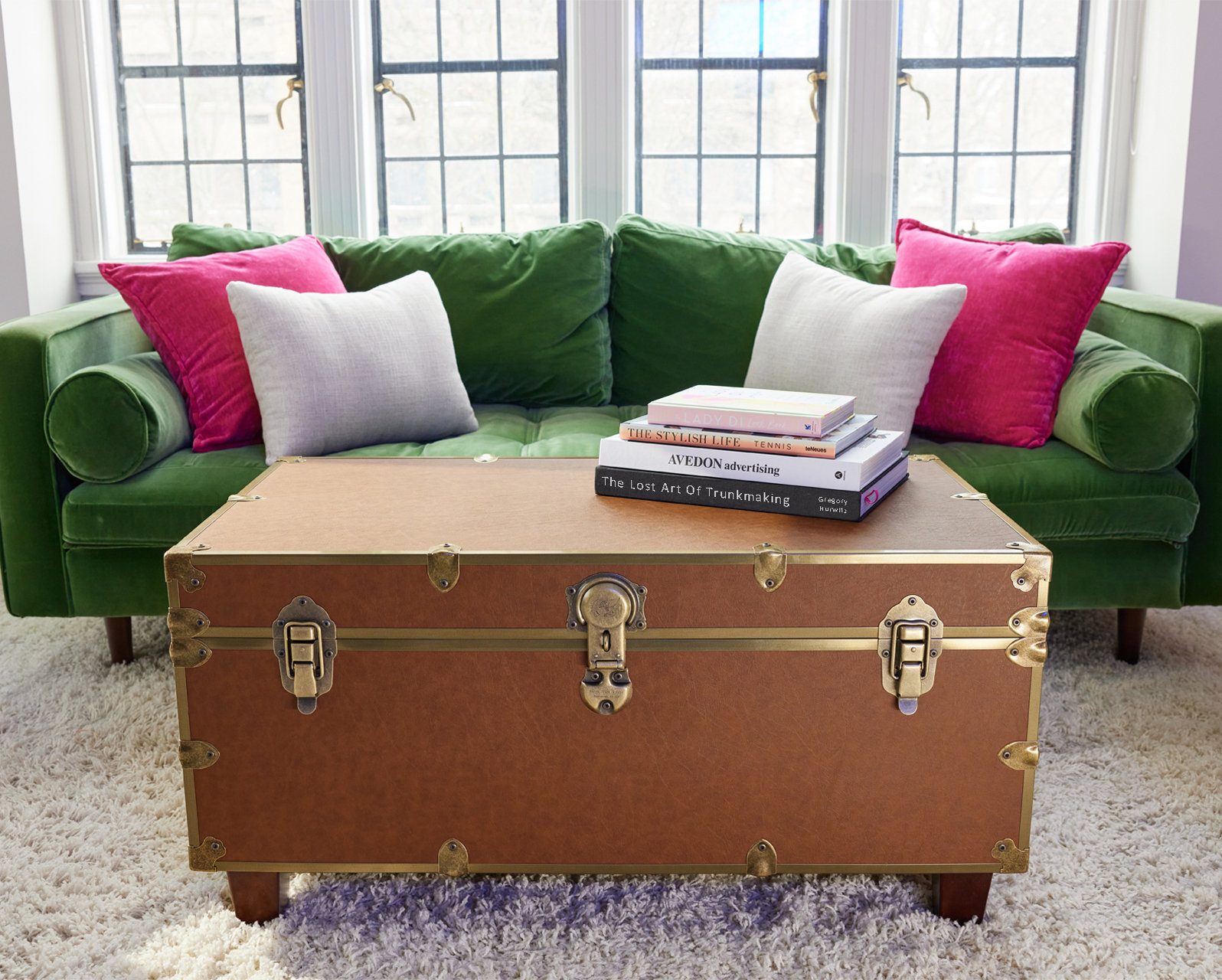 Rhino Trunk and Case RHINO LUXURY FAUX LEATHER COFFEE TABLE TRUNK ...
