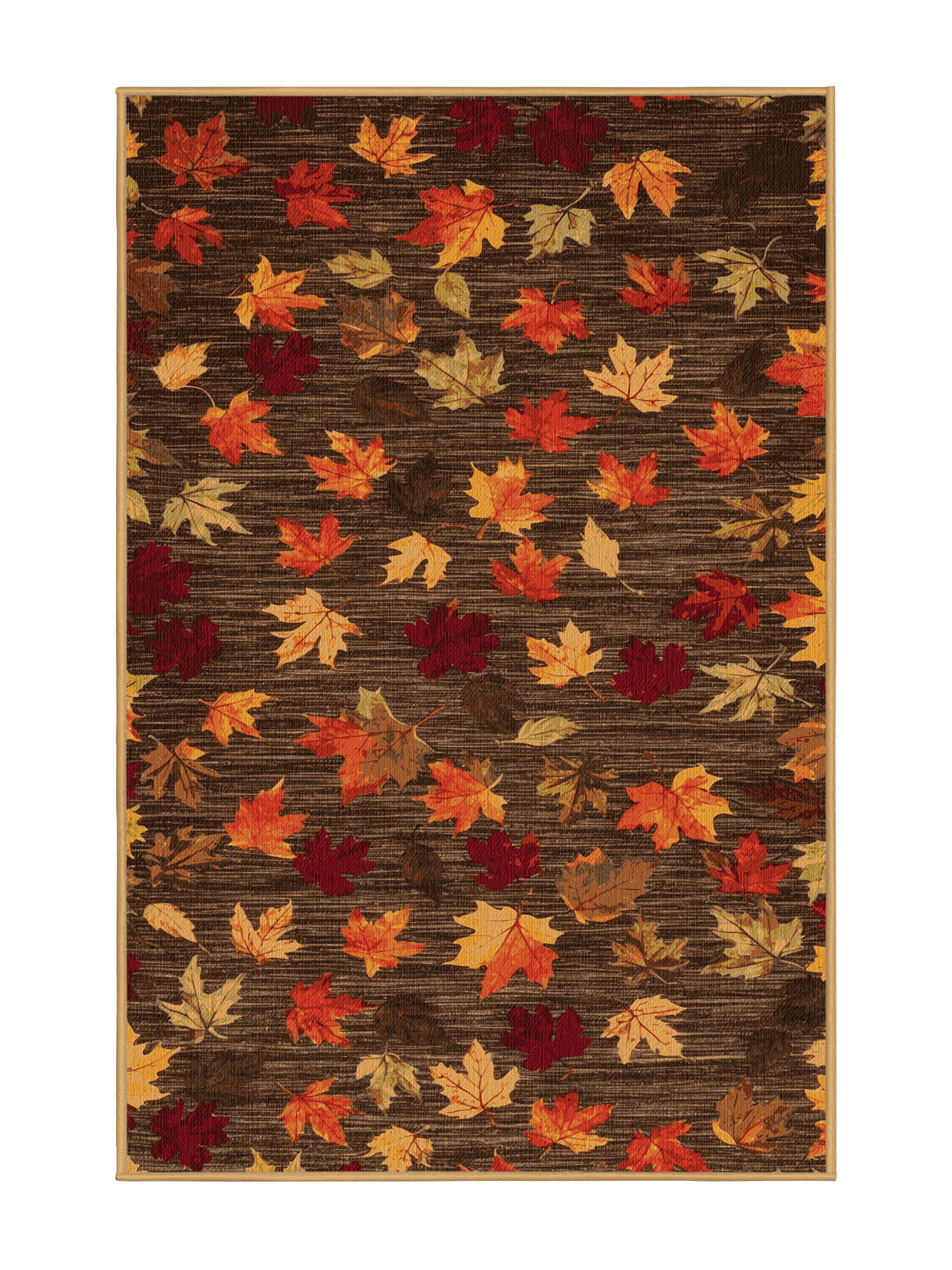 Longshore Tides Washable Fall Leaves Farm Area Rug | Wayfair