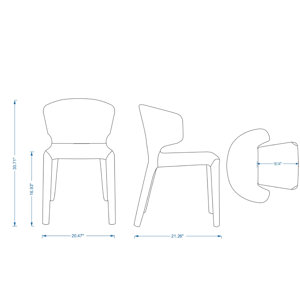 AllModern Cesar Solid Back Side Chair & Reviews | Wayfair