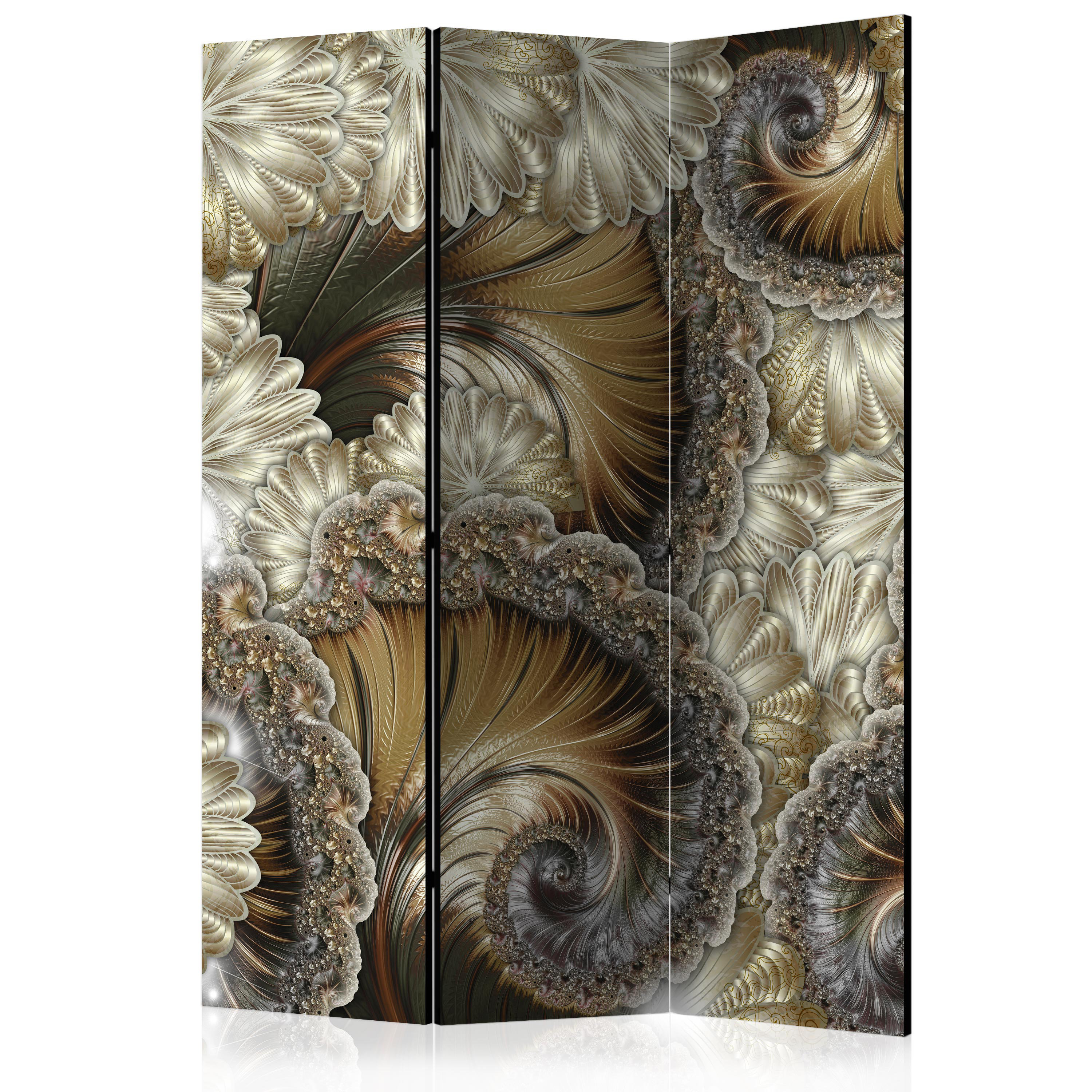 East Urban Home Golden Hand - Held Fans 53'' W x 68'' H 3 - Panel Solid ...