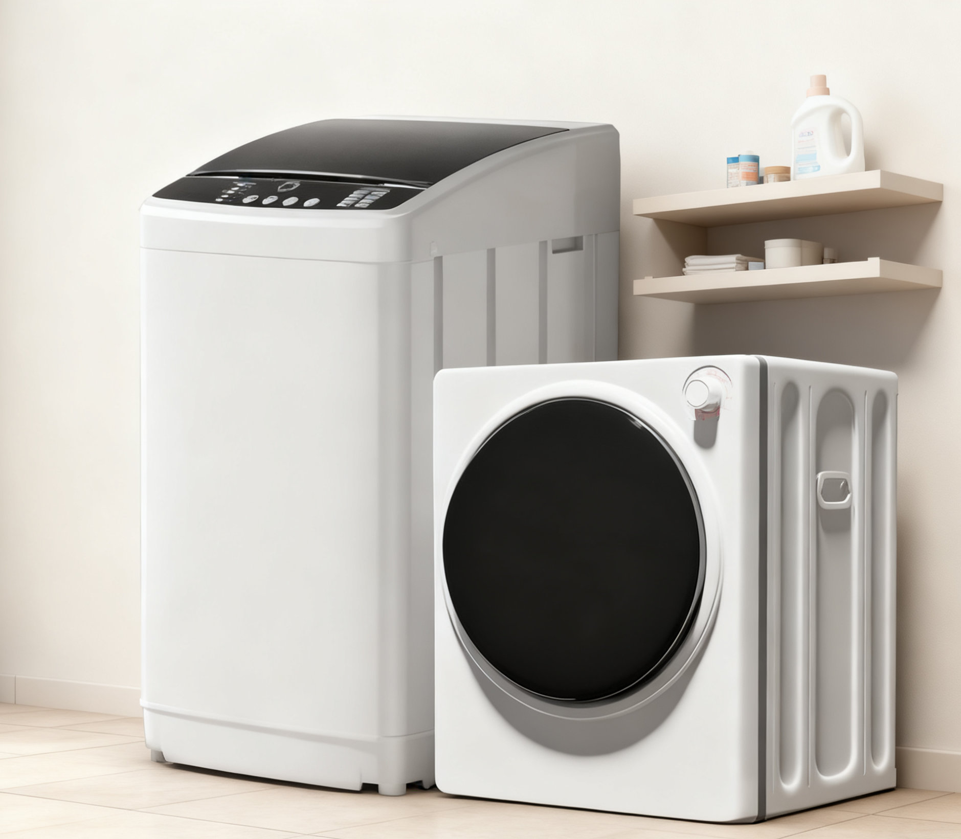 TABU Compact Washer And Dryer Combo Set, 19lbs Full-automatic Washing ...