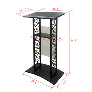 FixtureDisplays Truss Podium Metal Wood Pulpit Church Podium Conference ...