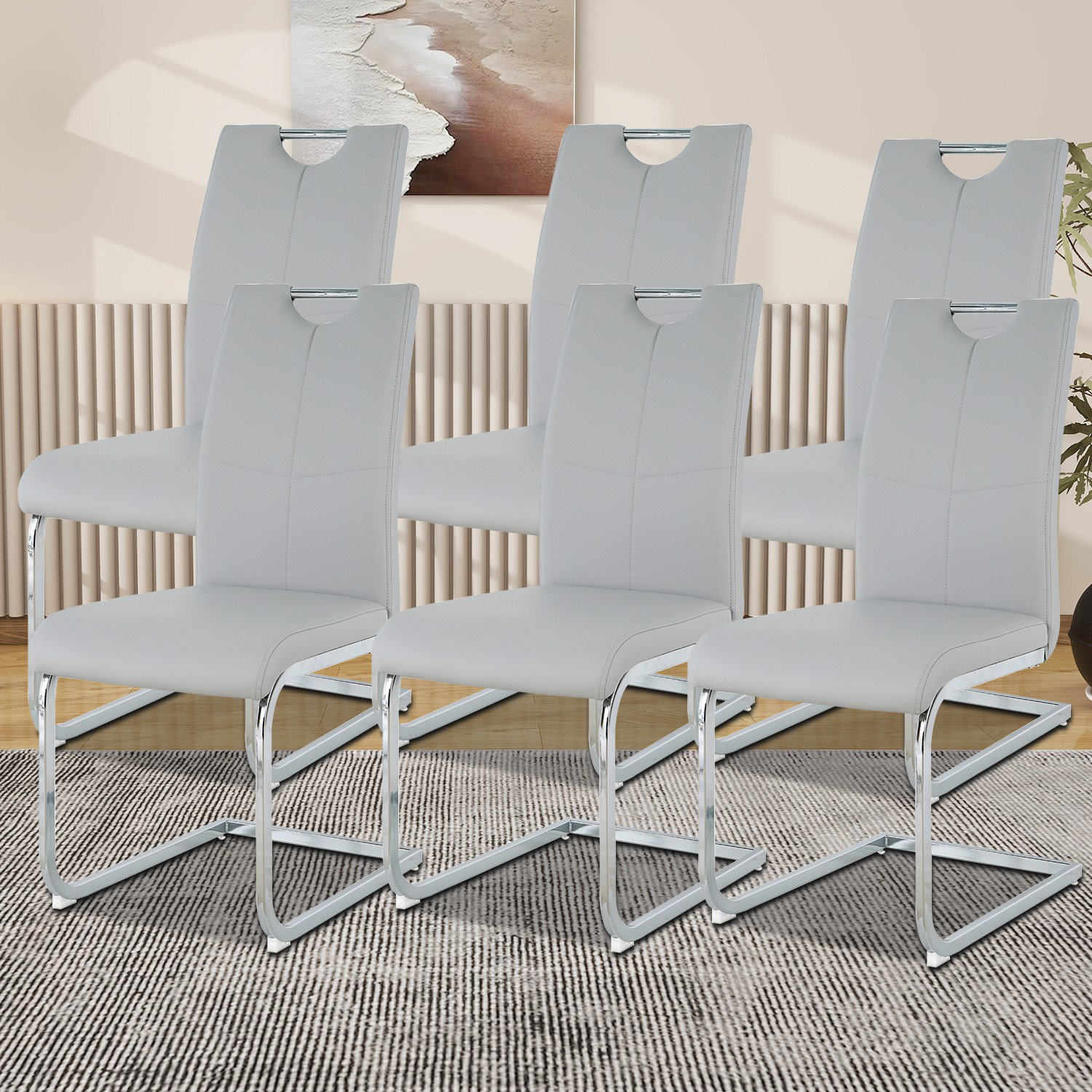 Everly Quinn Maybrie Metal Upholstered Back Parsons Chair Dining Chair ...