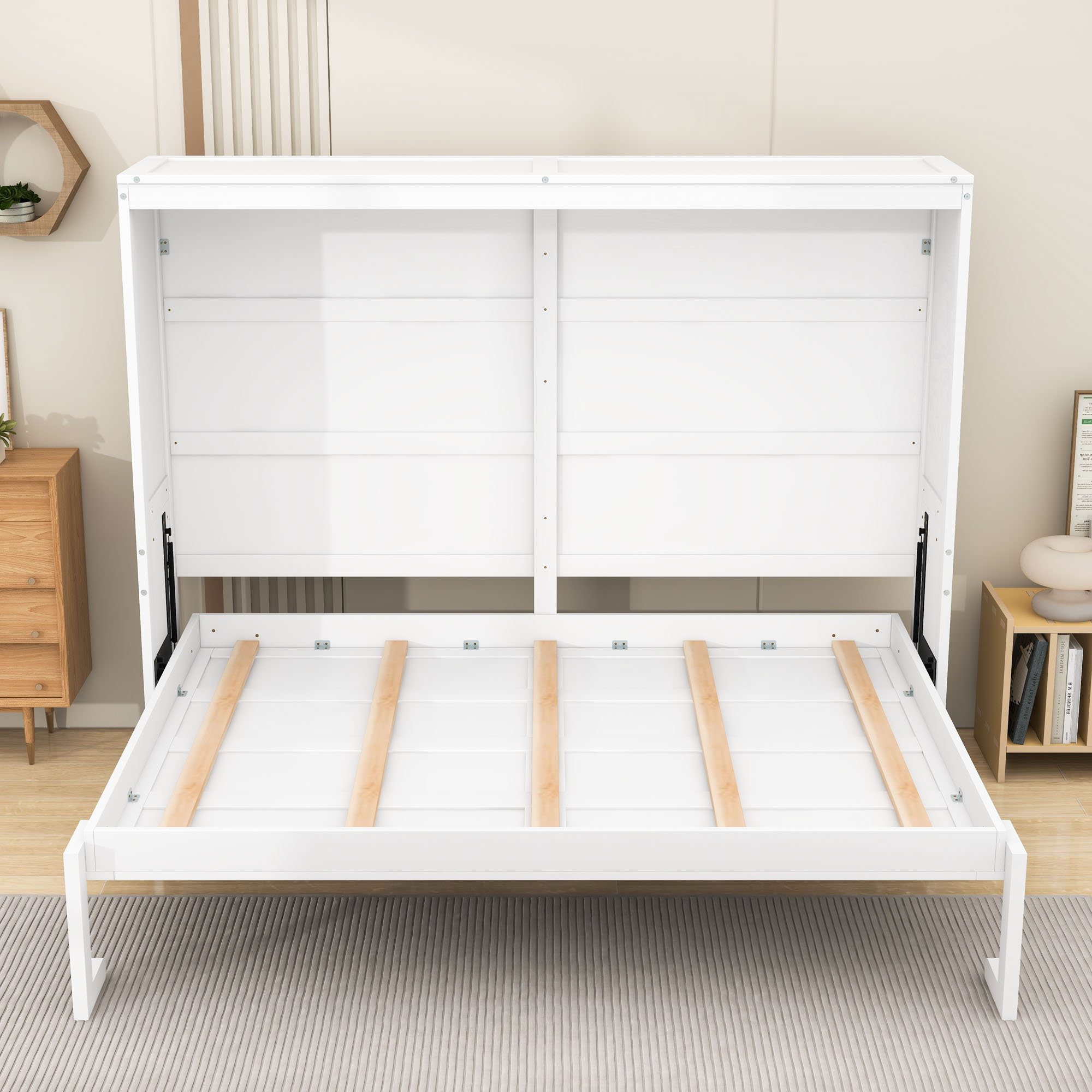 Latitude Run® Wood Space-Saving Murphy Bed with Flexible Comfort | Wayfair
