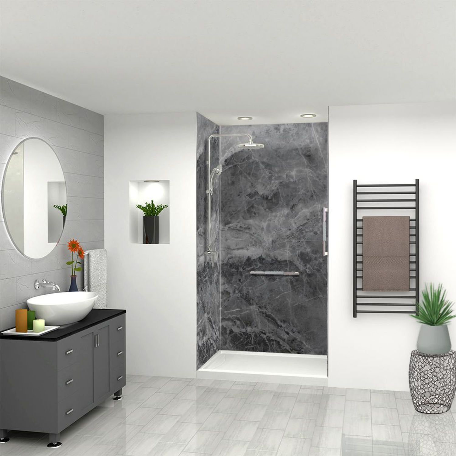 solid bathroom wall panels