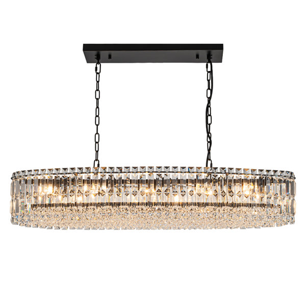 Canora Grey Atticus 10-Light Modern Oval Crystal Chandelier | Wayfair.co.uk
