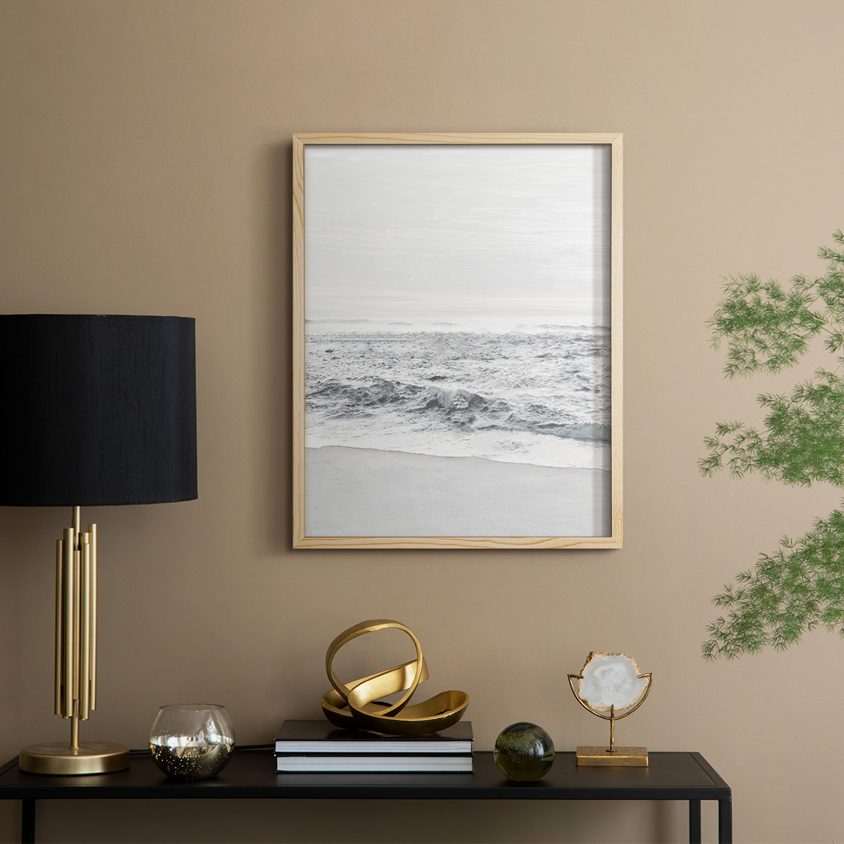 Beachcrest Home™ Gentle Tides II Framed Print - Solid Wood | Wayfair