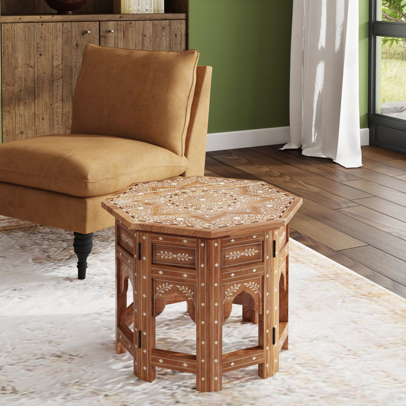 Langley Street® Maag Bone Inlay End Table | Wayfair