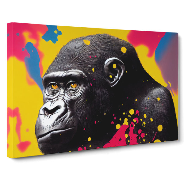 World Menagerie Gorilla Splash Vol.2 Abstract - Wrapped Canvas Graphic ...