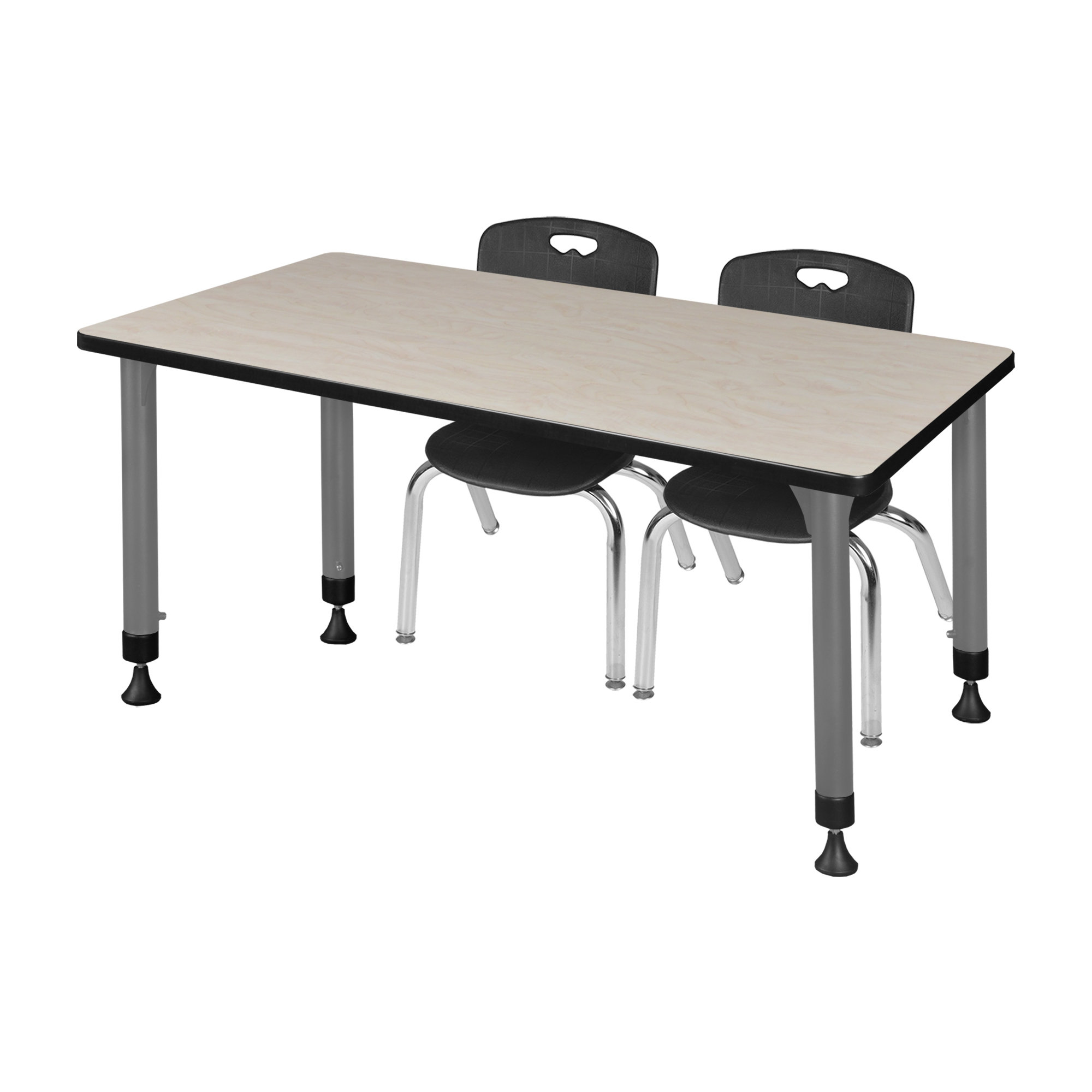 Regency Romig Kee Adjustable Height Rectangle 2-Student Activity Table ...