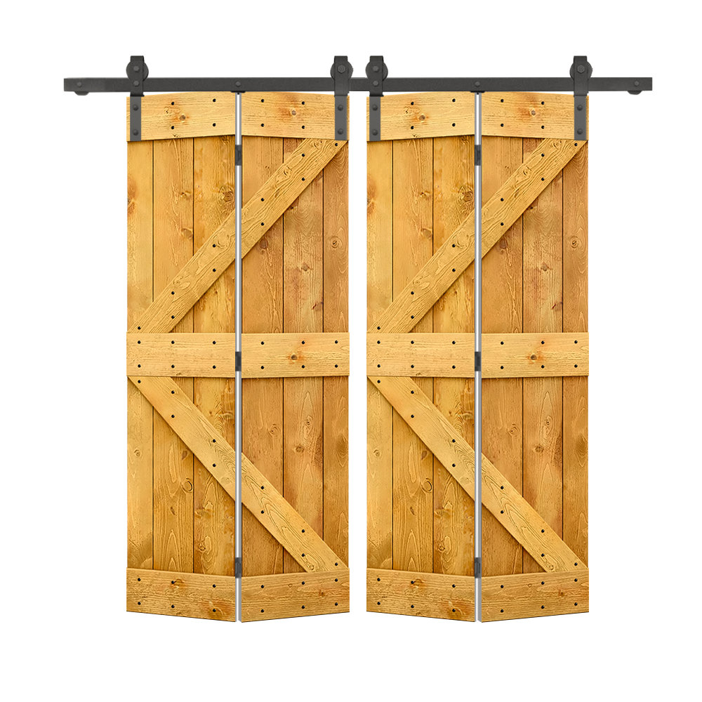 Calhome 84'' Solid Wood Barn Doors Barn Door - Wayfair Canada