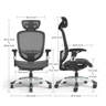 Staples Hyken Ergonomic Mesh Swivel Task Chair, Black (UN59460) | Wayfair