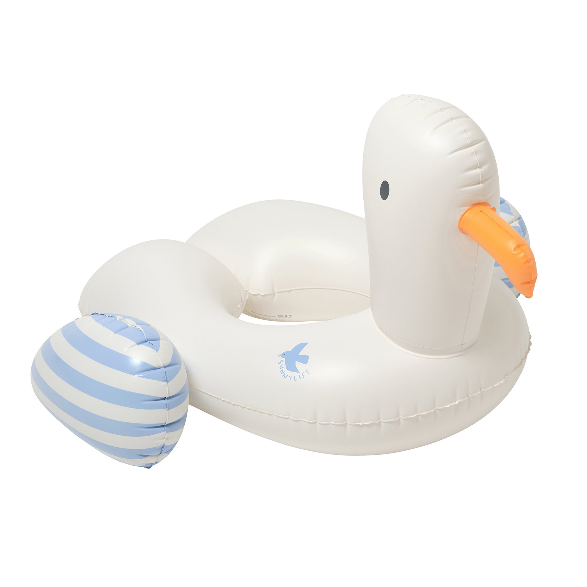 Sunnylife: Tube Pool Ring - Sid The Seagull Blue Stripe - Inflatable ...
