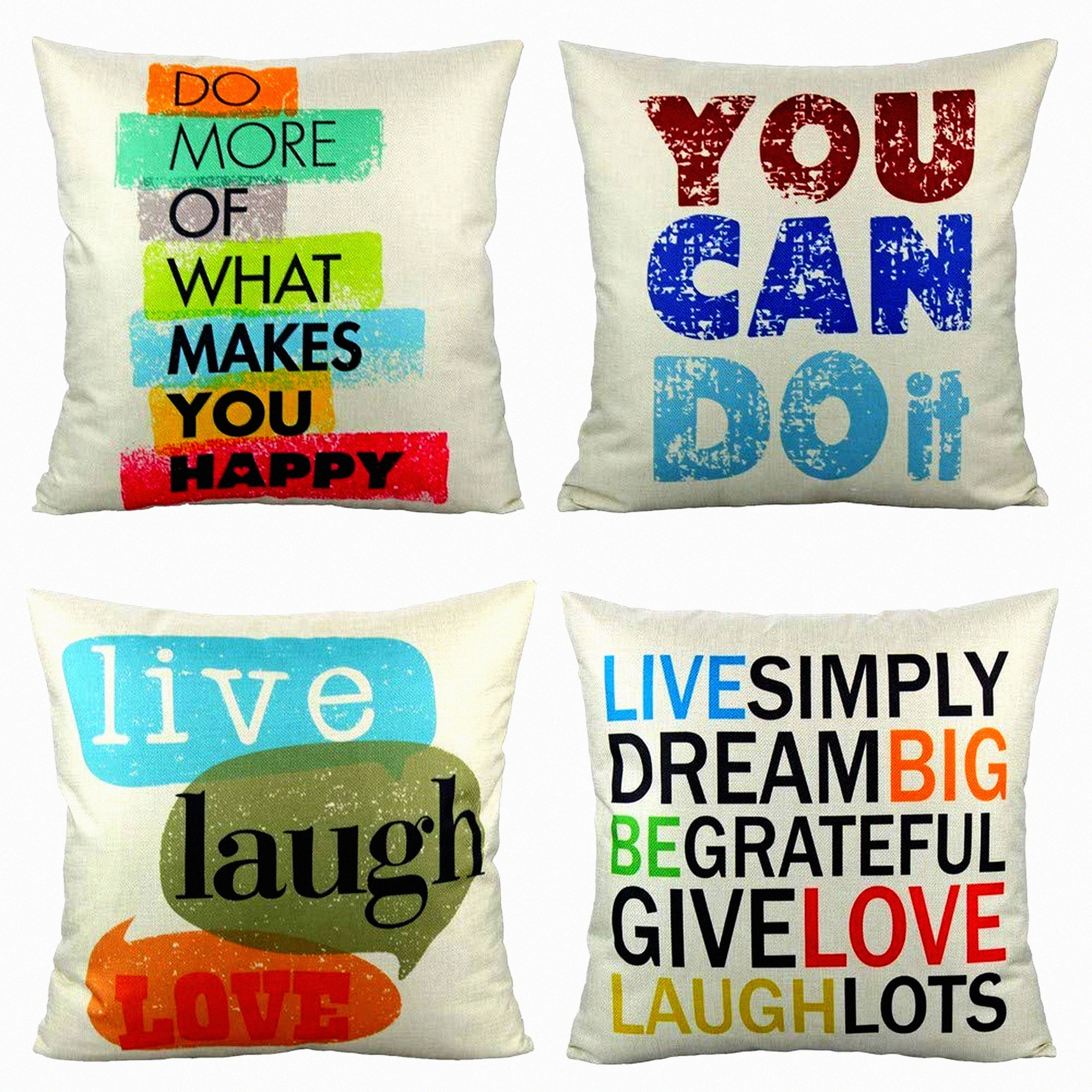 BRBCA Inspirational Kids Reading Corner Throw Pillows - Fun Quotes ...