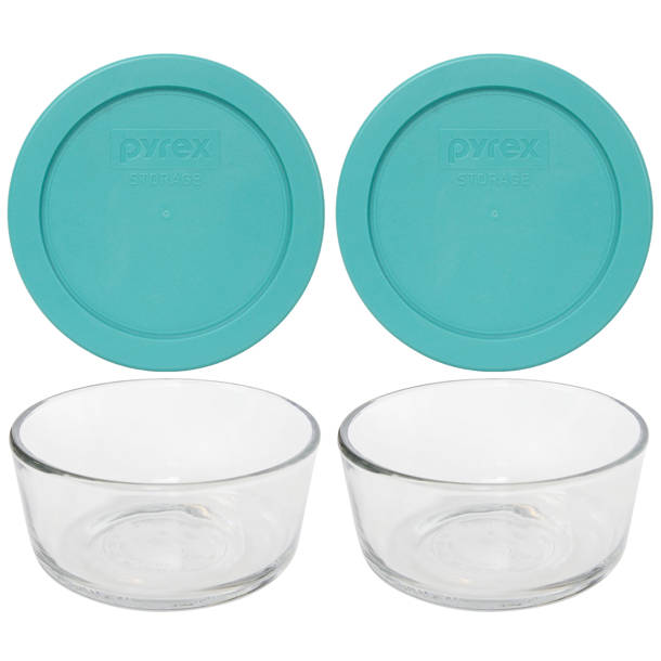 Pyrex 7200 Glass Bowls & 7200-PC Matching Lids | Wayfair