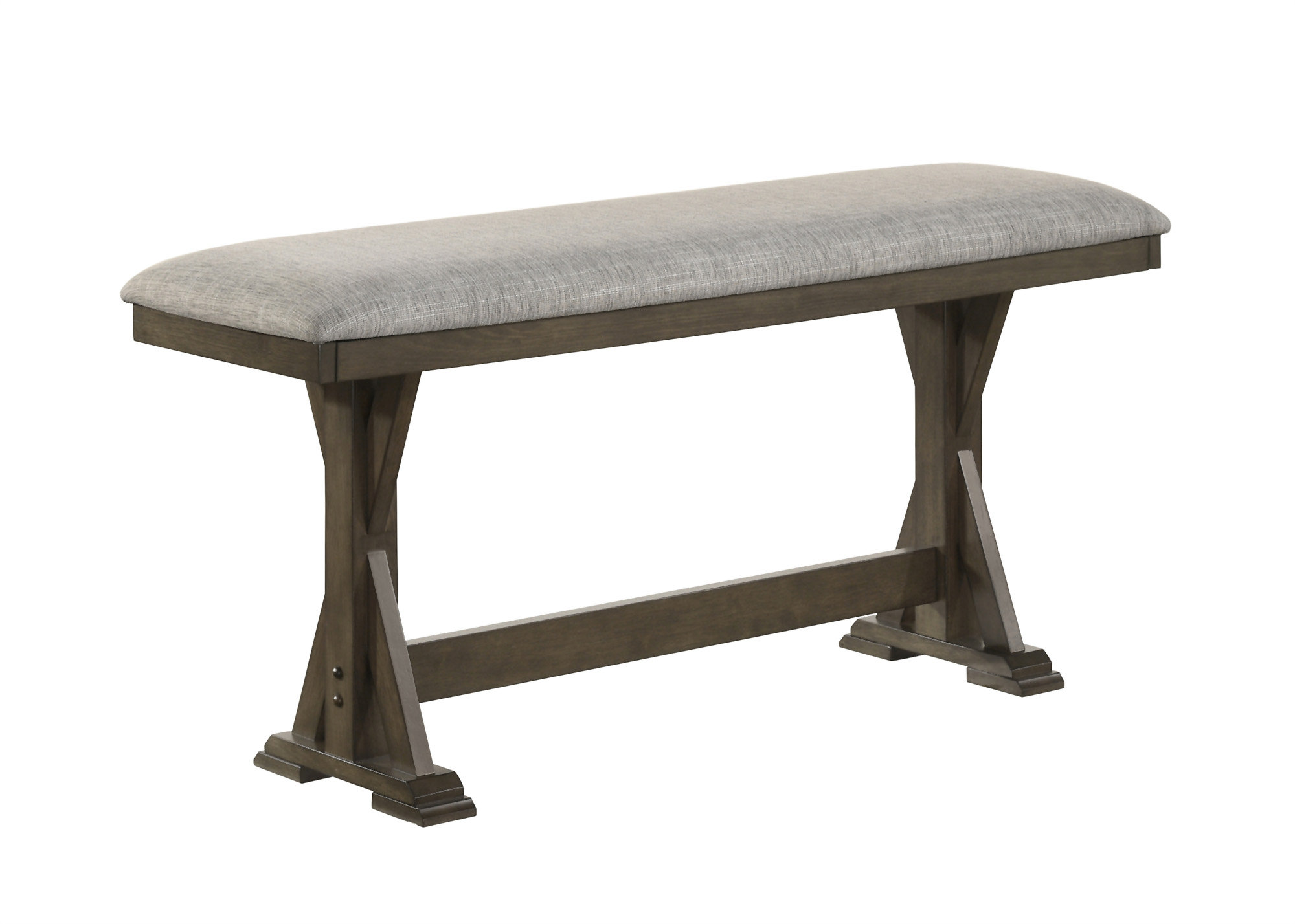 Ophelia & Co. 1Pc Rustic Upholstered Counter Height Dining Bench Rich ...