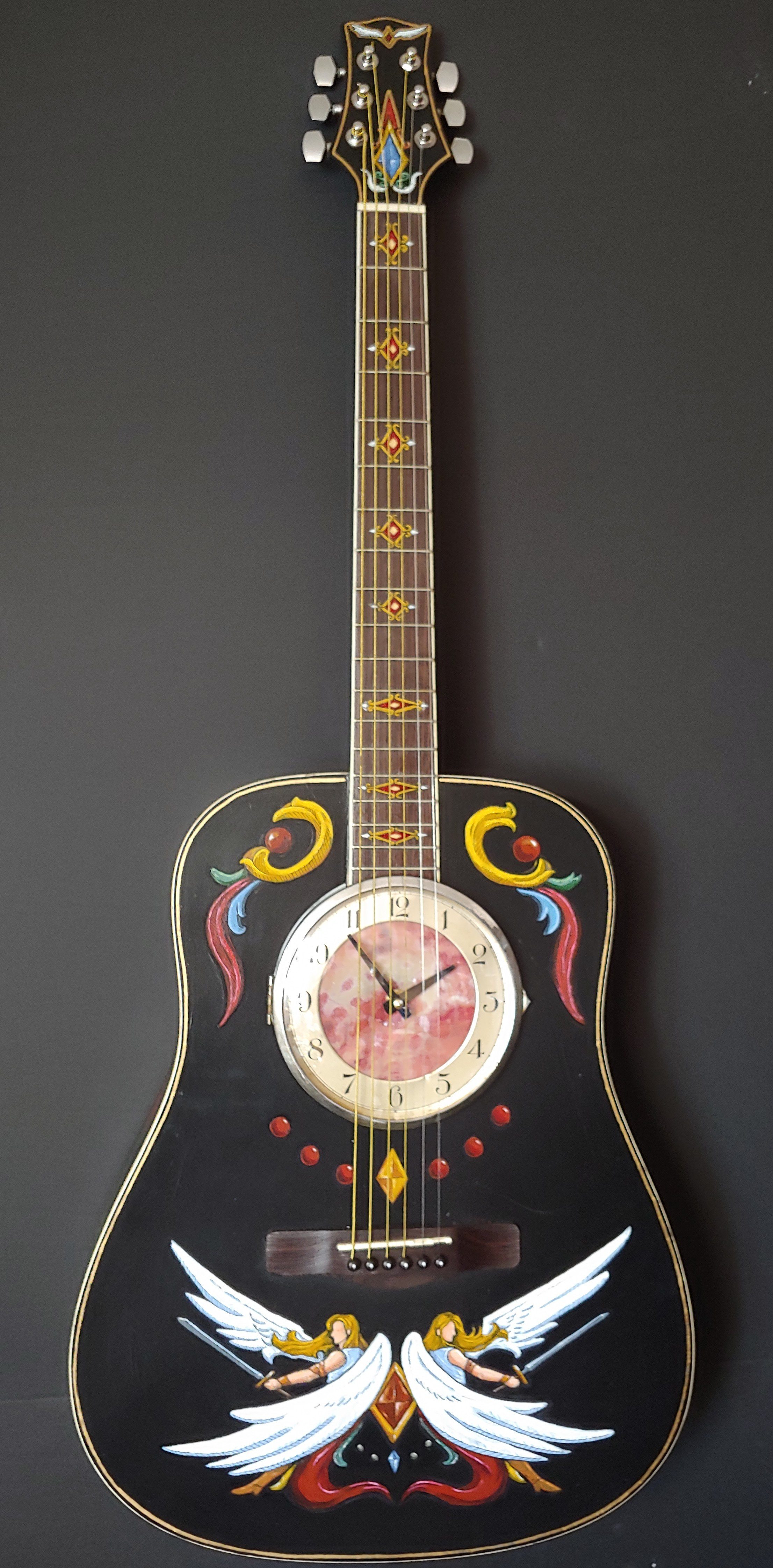 Rocking The Clock Guardian Angel Guitar Clock | Wayfair