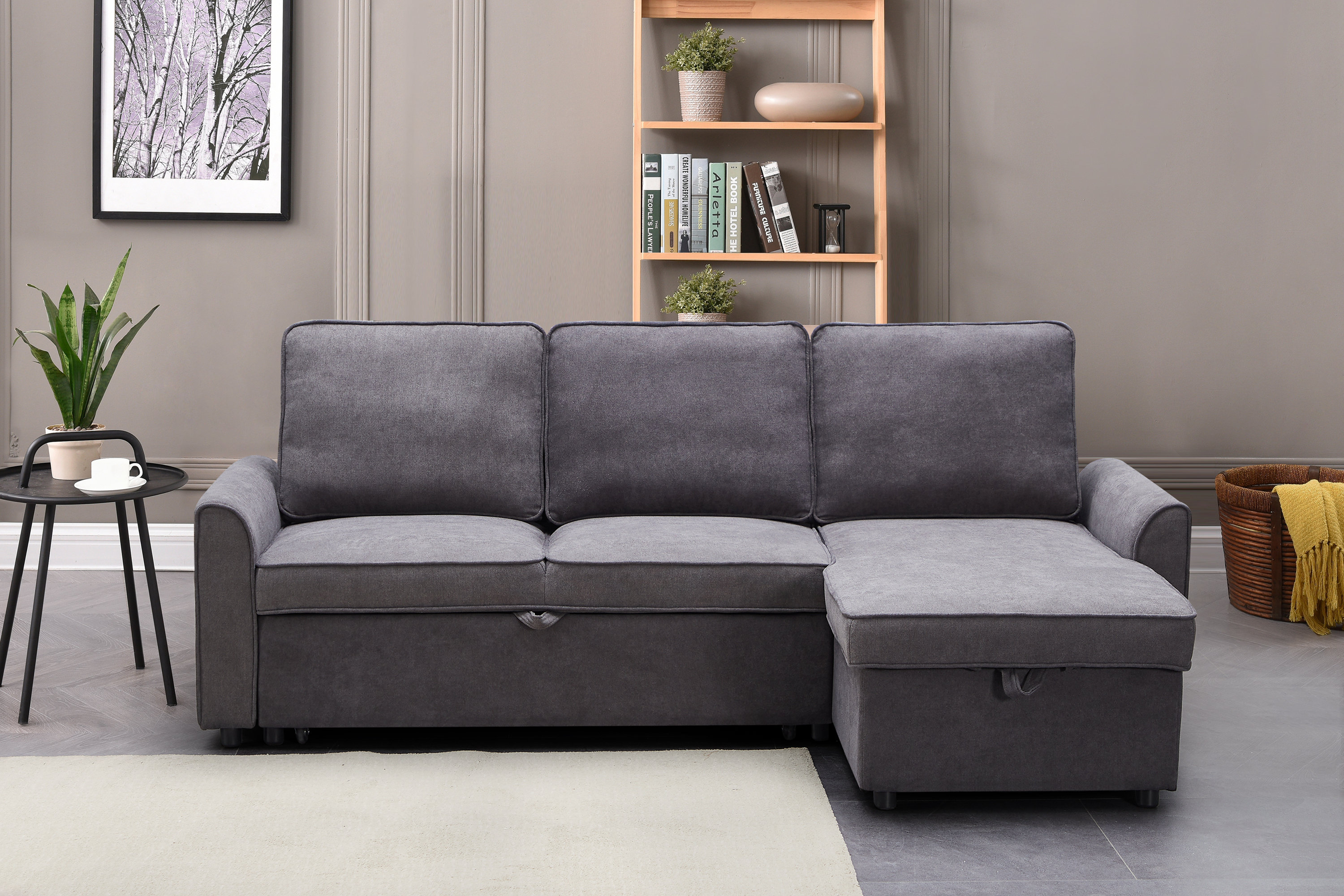 Latitude Run® Modern modular L-shaped sofa bed with chaise longue | Wayfair