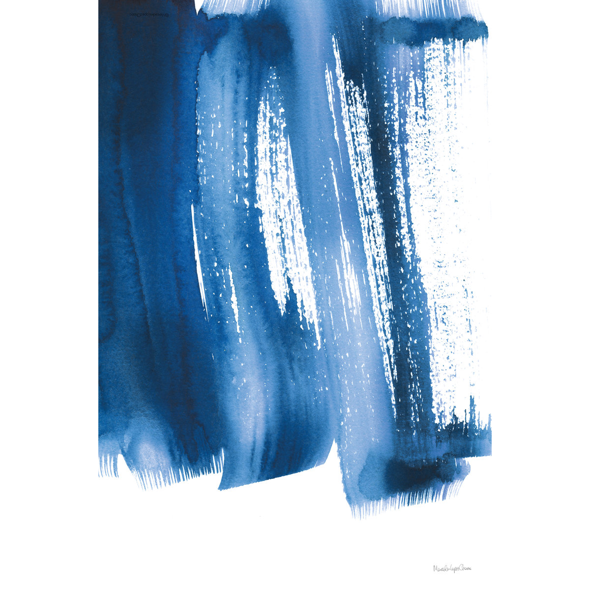 Ivy Bronx Bold Blue I by Mercedes Lopez Charro - Painting Print ...