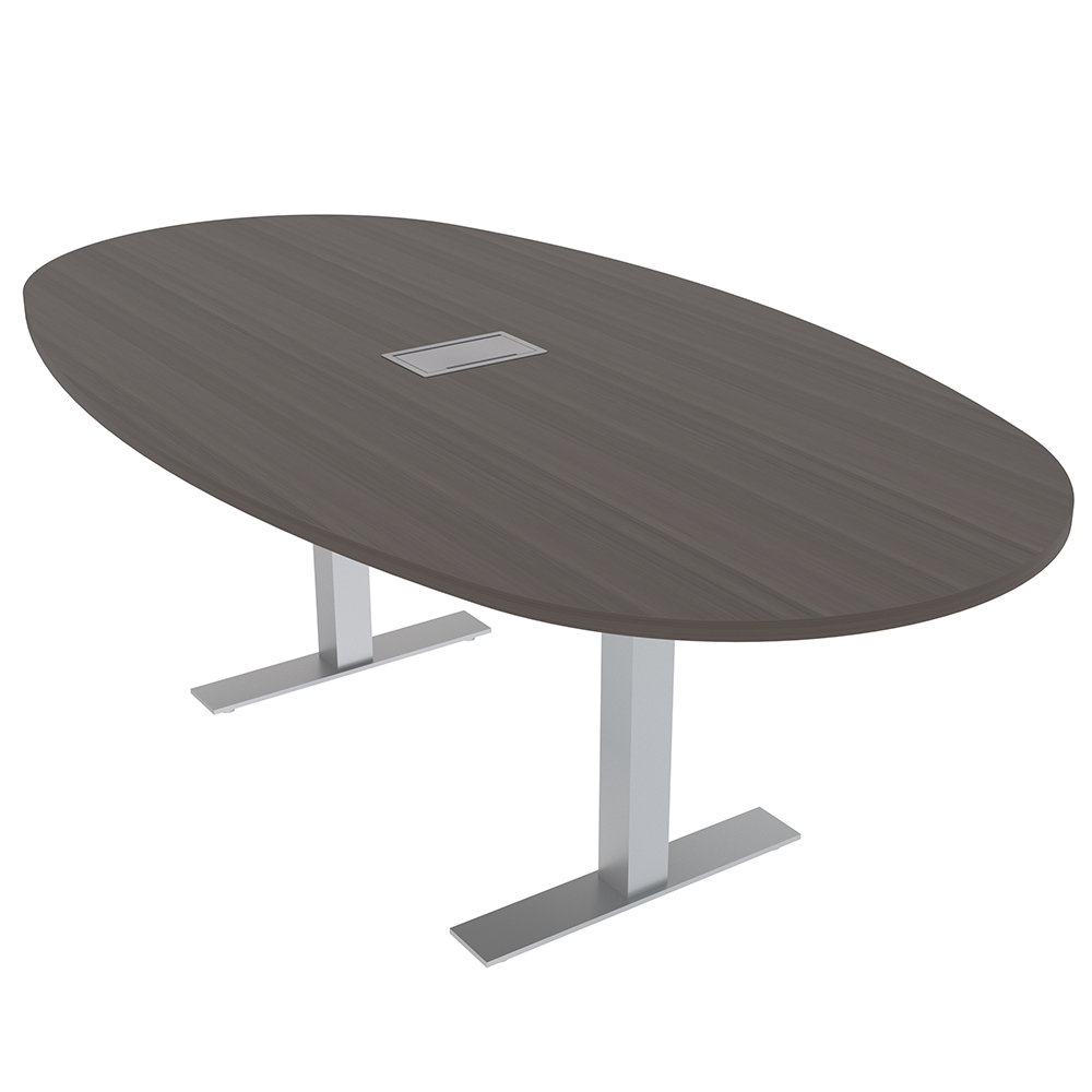 Skutchi Designs, Inc. 7X4 Boat-Oval Conference Room Table With Power ...
