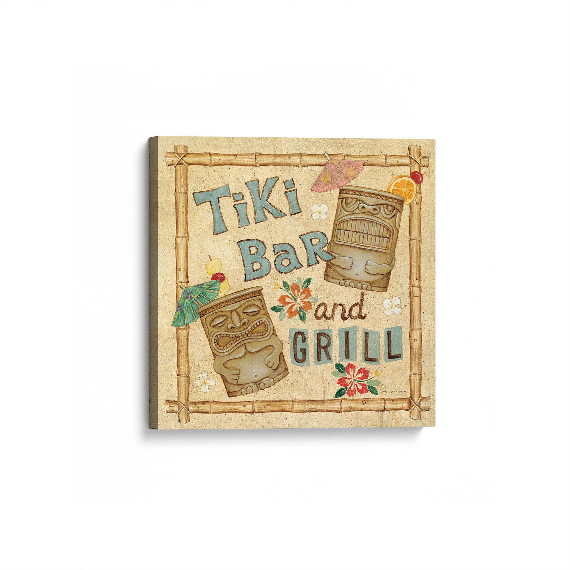 Bay Isle Home™ Tiki Bar by David Carter Brown Canvas Art Print | Wayfair