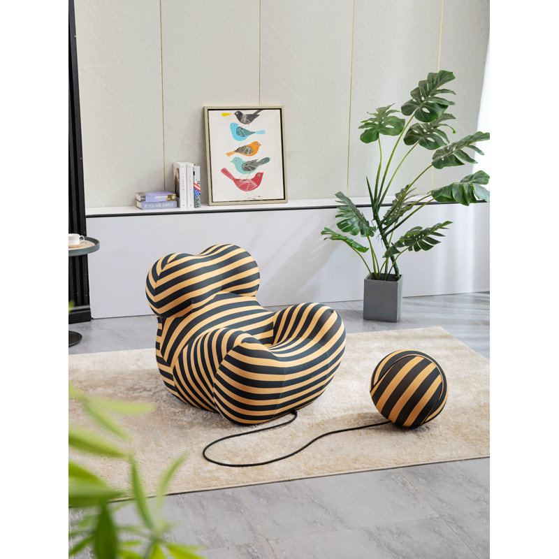 Trule Ratner 27.2'' Wide Barrel Chair and Ottoman | Wayfair