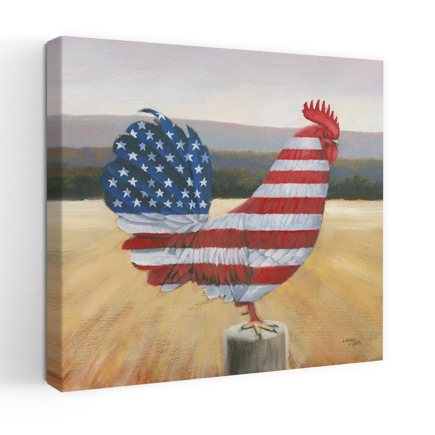 One Allium Way® American Rooster Abstract Contemporary Landscape Nature ...