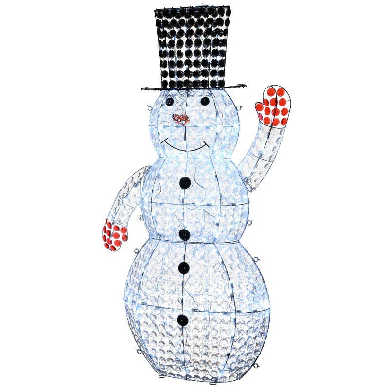 The Holiday Aisle® Crystal Bead Snowman Lighted Display & Reviews | Wayfair